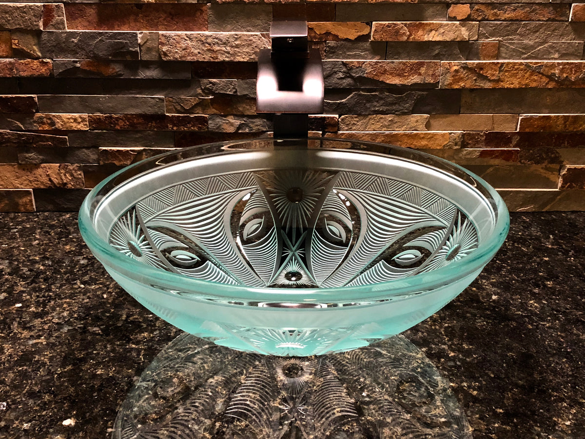 Enigma Vessel Sink – Elegant Glass Engraving Studio
